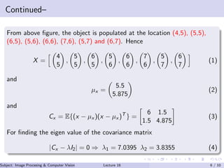 Lecture 16 KL Transform in Image Processing | PDF