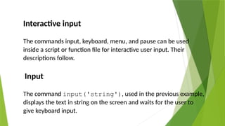 Loops Branches and control flow in MATLAB | PPTX