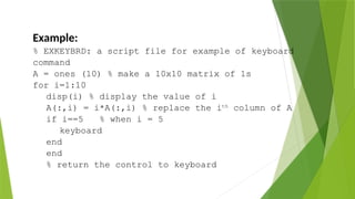 Loops Branches and control flow in MATLAB | PPTX