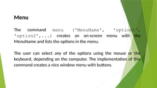 Loops Branches and control flow in MATLAB | PPTX
