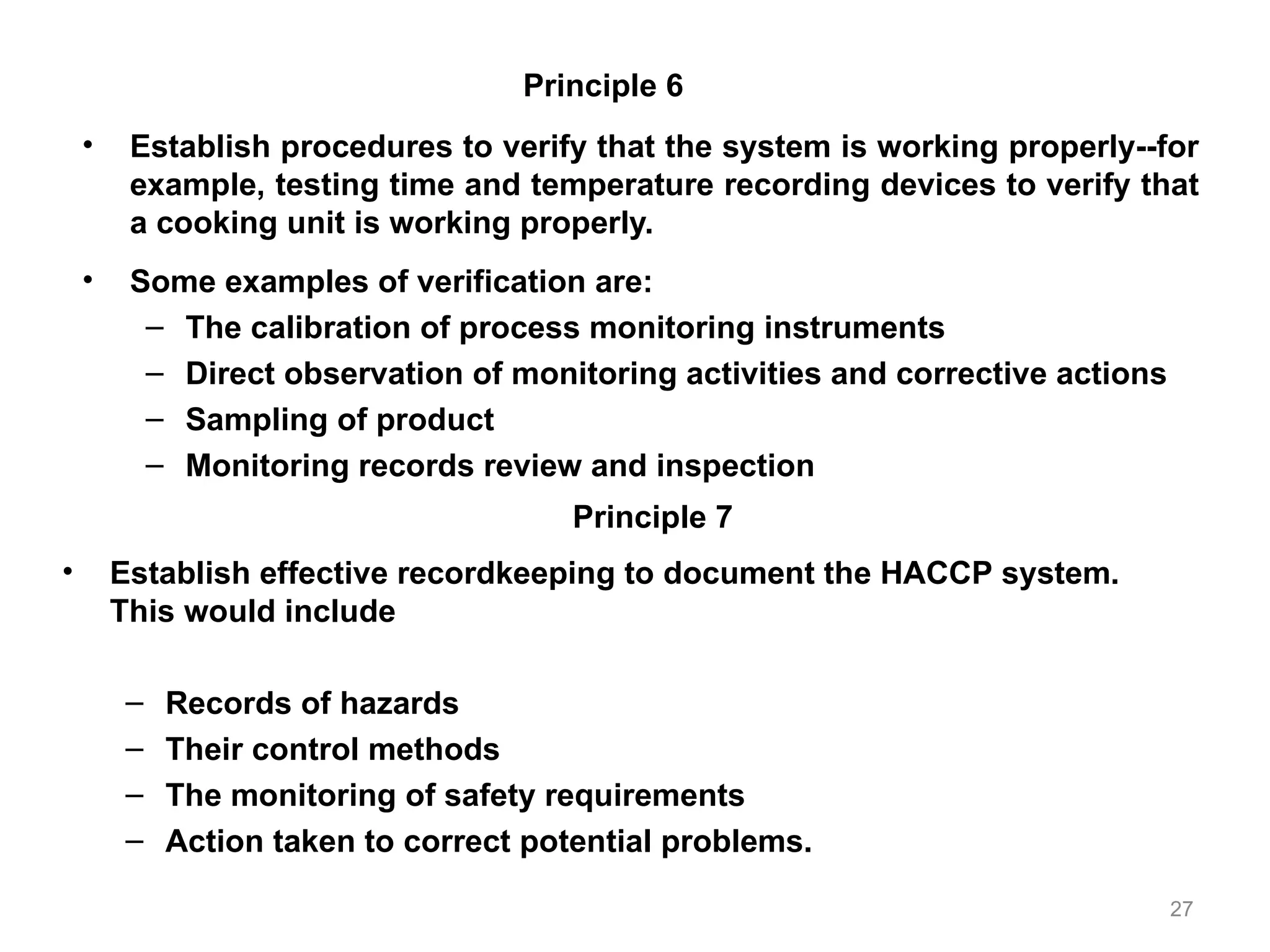 food standards - HACCP concepts and principles | PPT