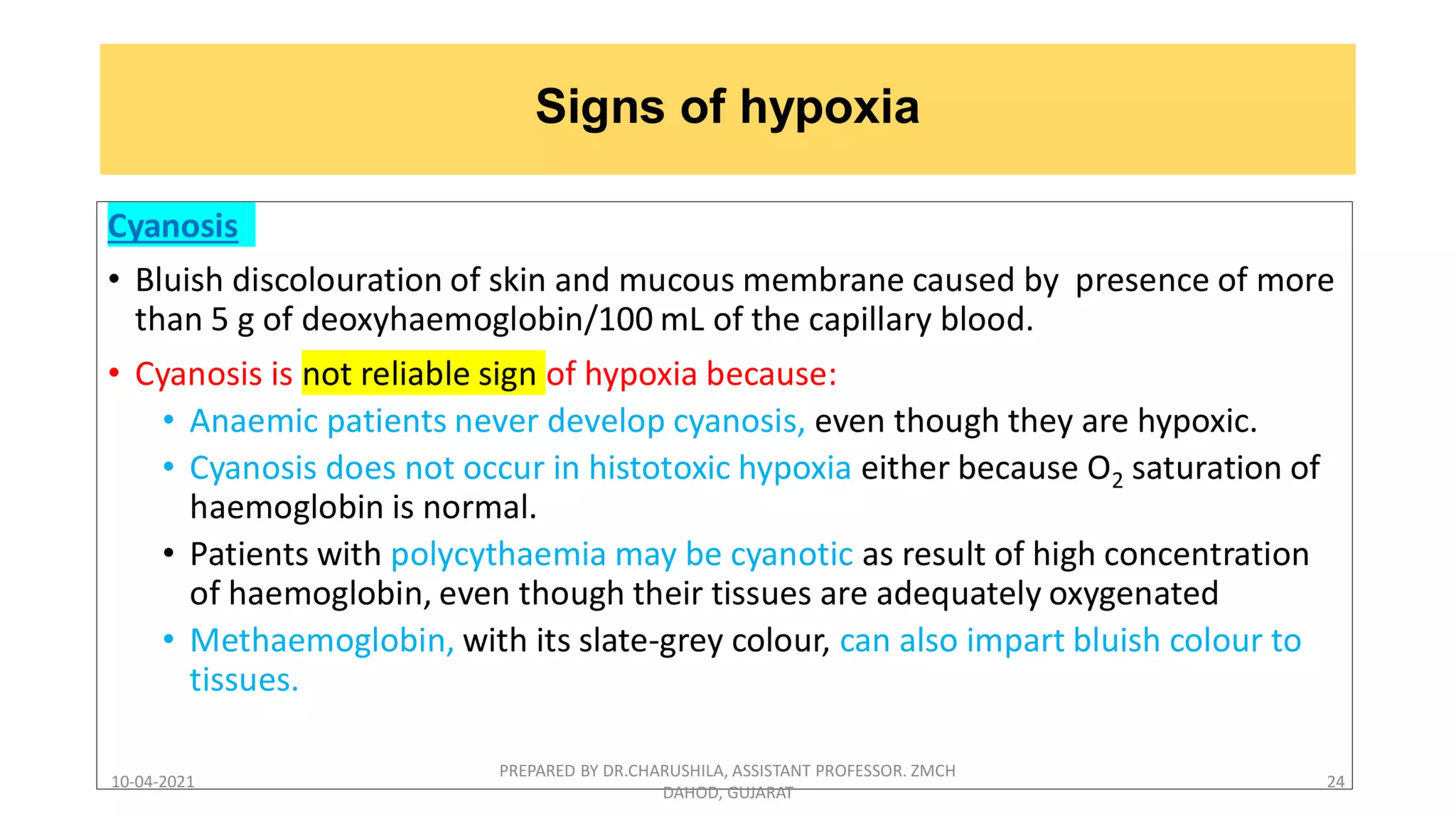 HYPOXIA: Applied aspect of respiratory sysstem | PDF