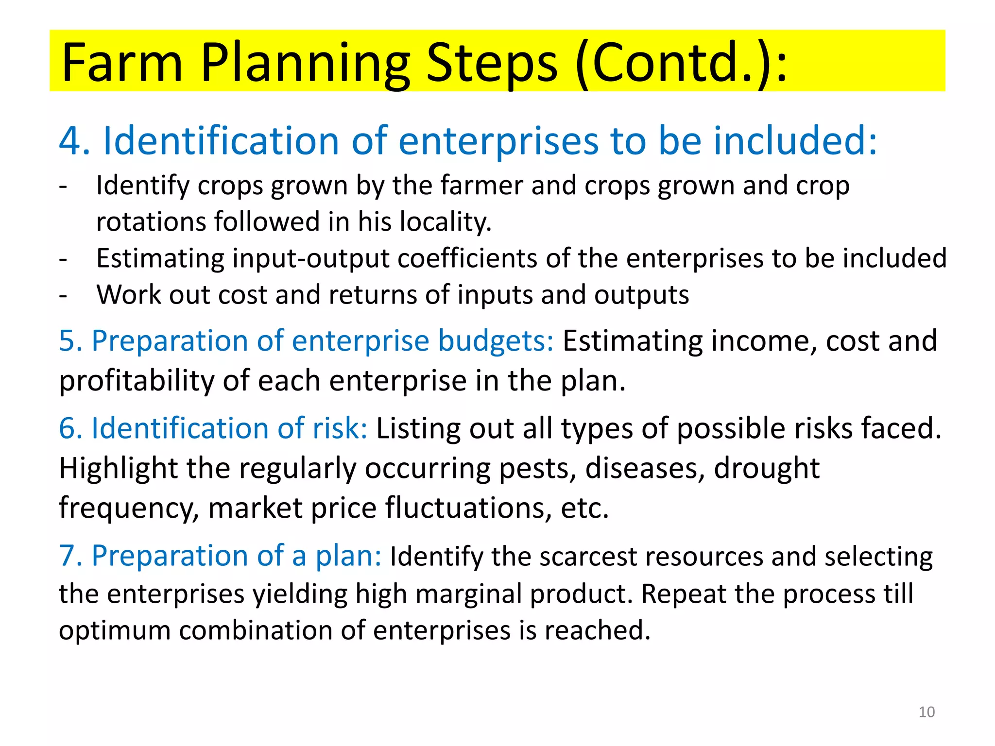 Lecture 16 Farm Planning | PPT