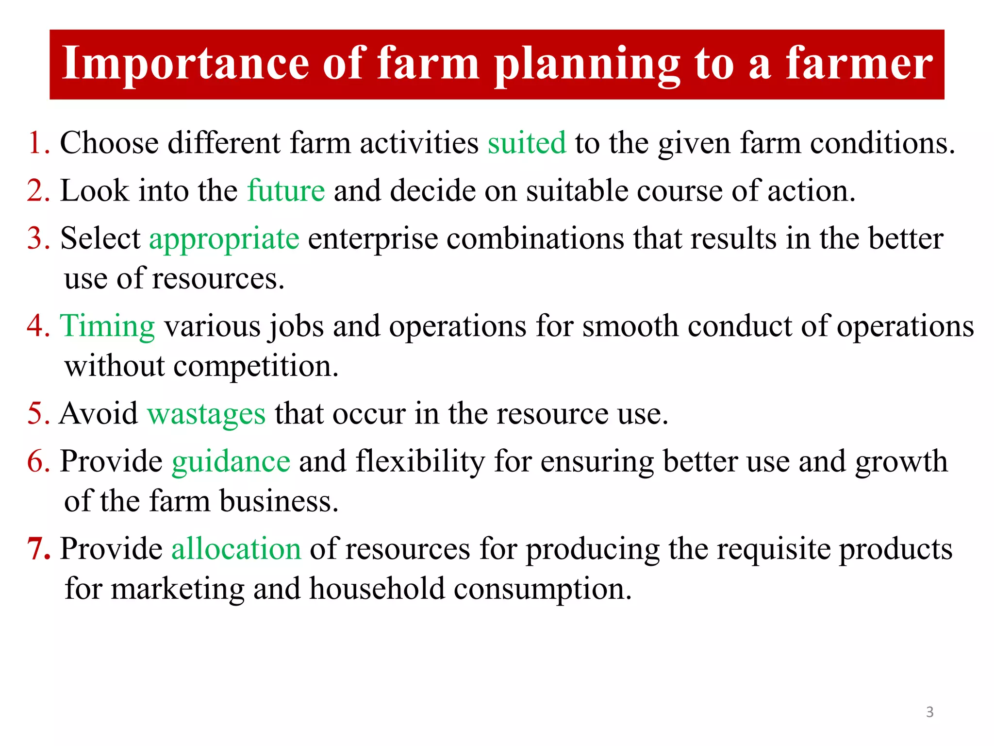 Lecture 16 Farm Planning | PPT