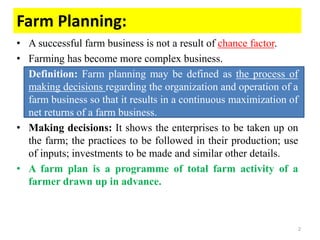 Lecture 16 Farm Planning | PPT