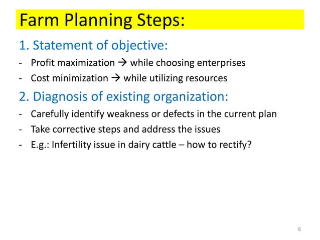 Lecture 16 Farm Planning | PPT