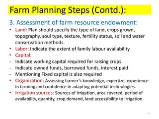 Lecture 16 Farm Planning | PPT