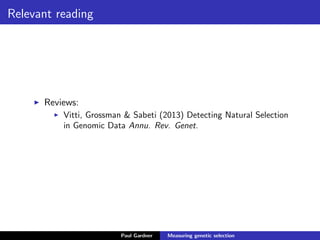 BIOL335: Genetic selection | PDF