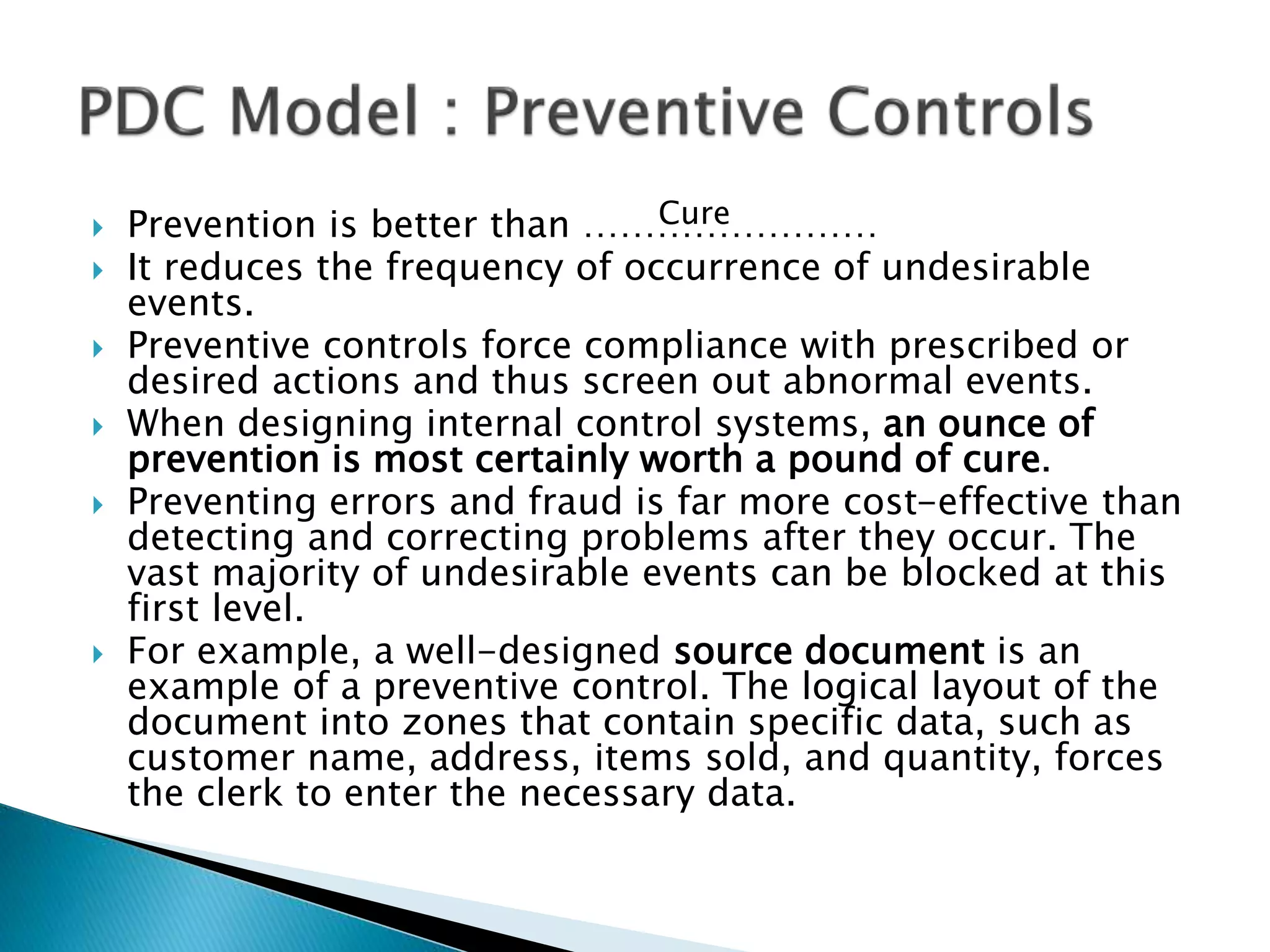 Lecture 16 internal control - james a. hall book chapter 3 | PPTX