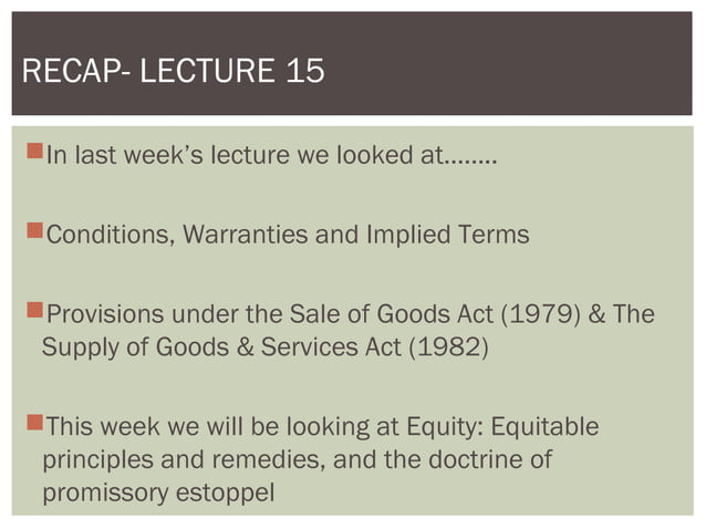Lecture 16 introduction to equity | PPT