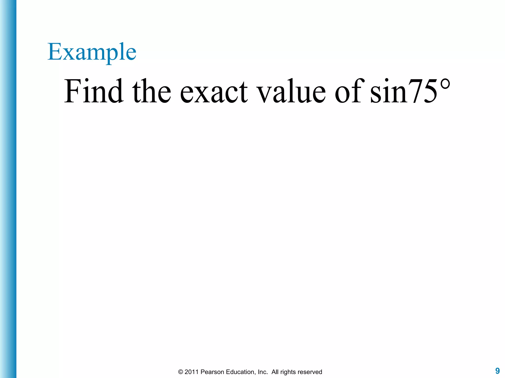 Lecture 16 Section 6 2 Sum Difference Identities Ppt Physics Science