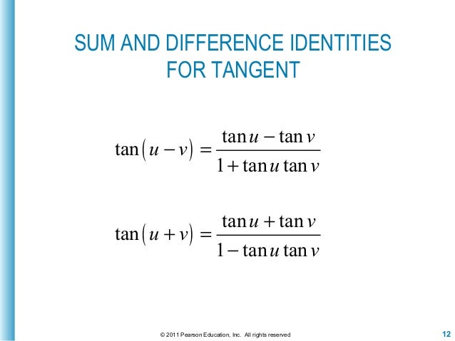 Lecture 16 section 6.2 sum-difference identities