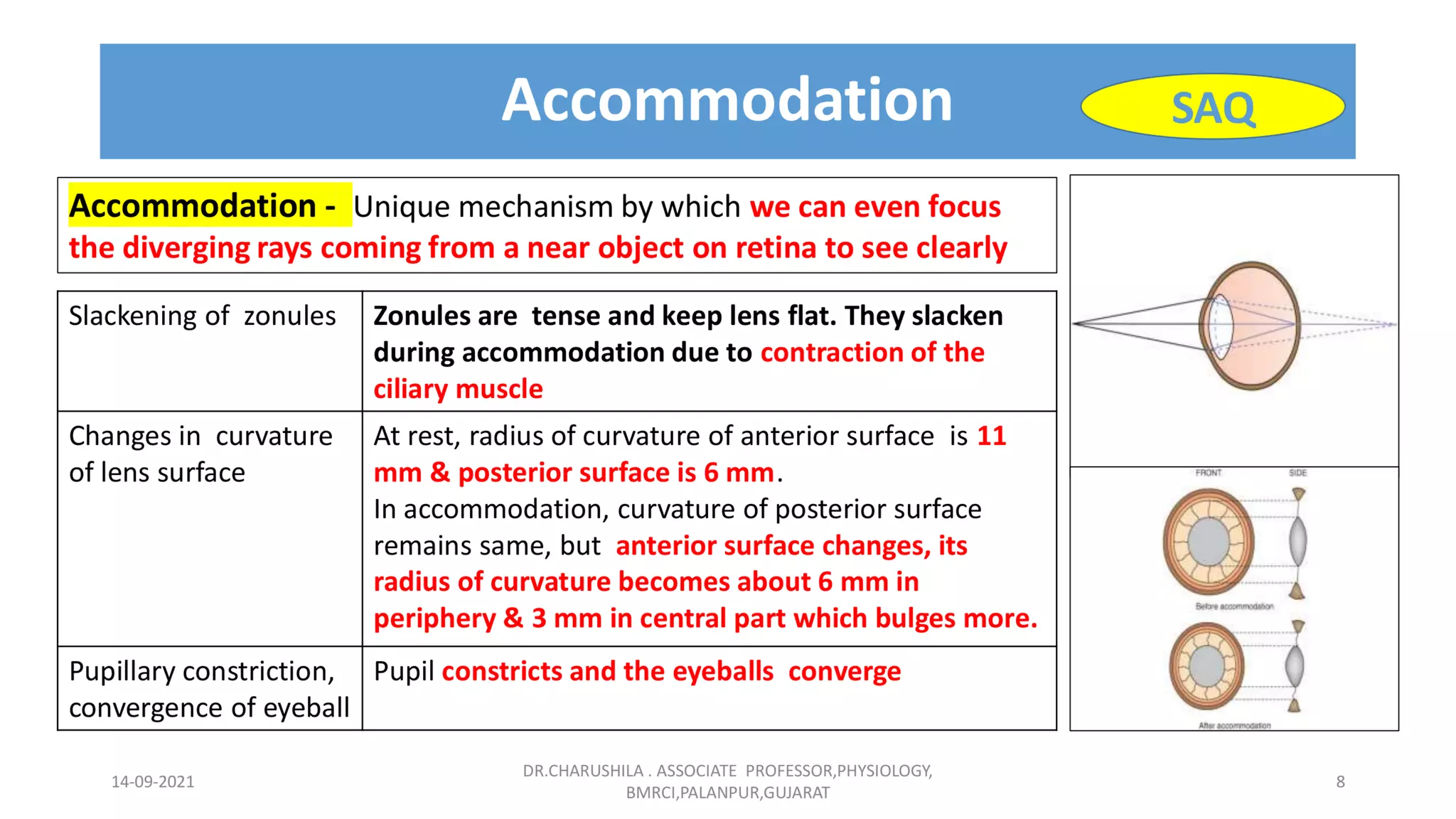 Lecture 1/2022 Special senses , Vision 1- Basics of vision, Optics of ...