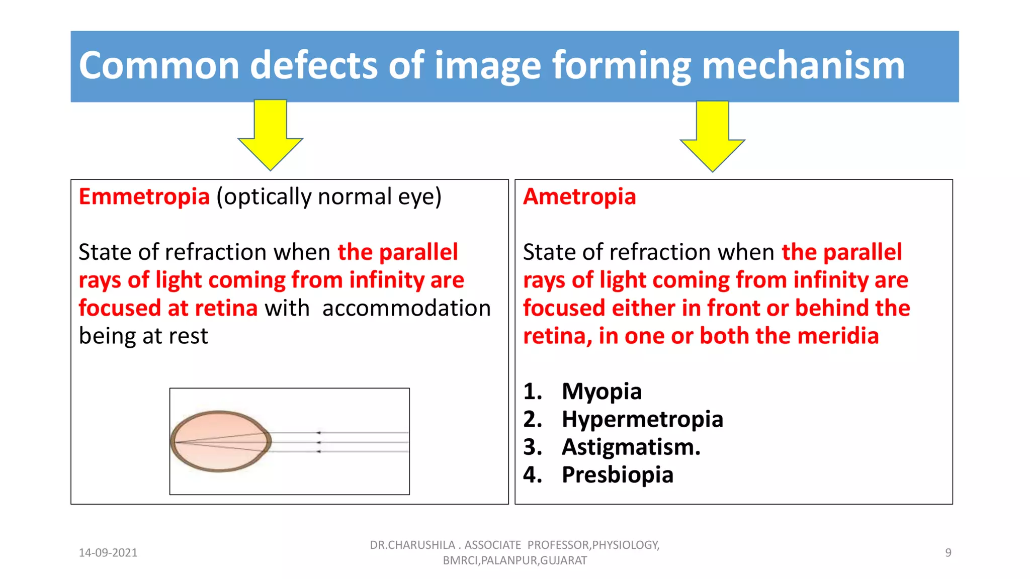 Lecture 1/2022 Special senses , Vision 1- Basics of vision, Optics of ...
