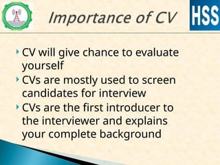 LECTURE 16 CV, Resume & Cover Letter.ppt