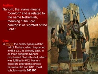Lecture 16; Nahum | PPT | Christianity | Religion & Spirituality