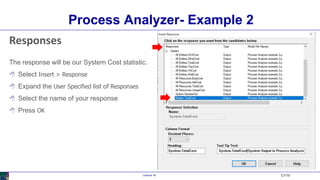 Lecture16_Process Analyzer and OPTQUEST.ppt