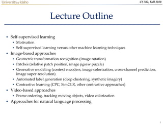 Lecture 16 Self Supervised Learning Pptx
