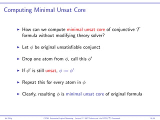 A Simple Algorithm for Minimal Unsatisfiable core | PPT