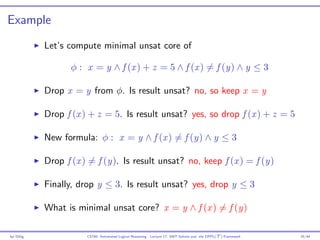 A Simple Algorithm for Minimal Unsatisfiable core | PPT
