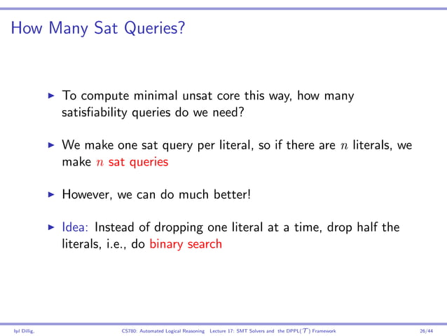 A Simple Algorithm for Minimal Unsatisfiable core | PPT