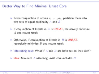 A Simple Algorithm for Minimal Unsatisfiable core | PPT