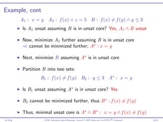 A Simple Algorithm for Minimal Unsatisfiable core | PPT