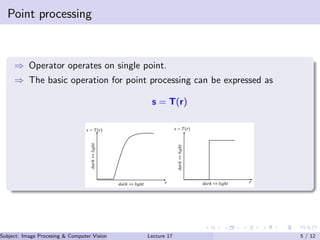 Lecture 17 Image Enhancement Process in Image Processing | PDF