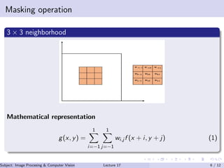 Lecture 17 Image Enhancement Process in Image Processing | PDF