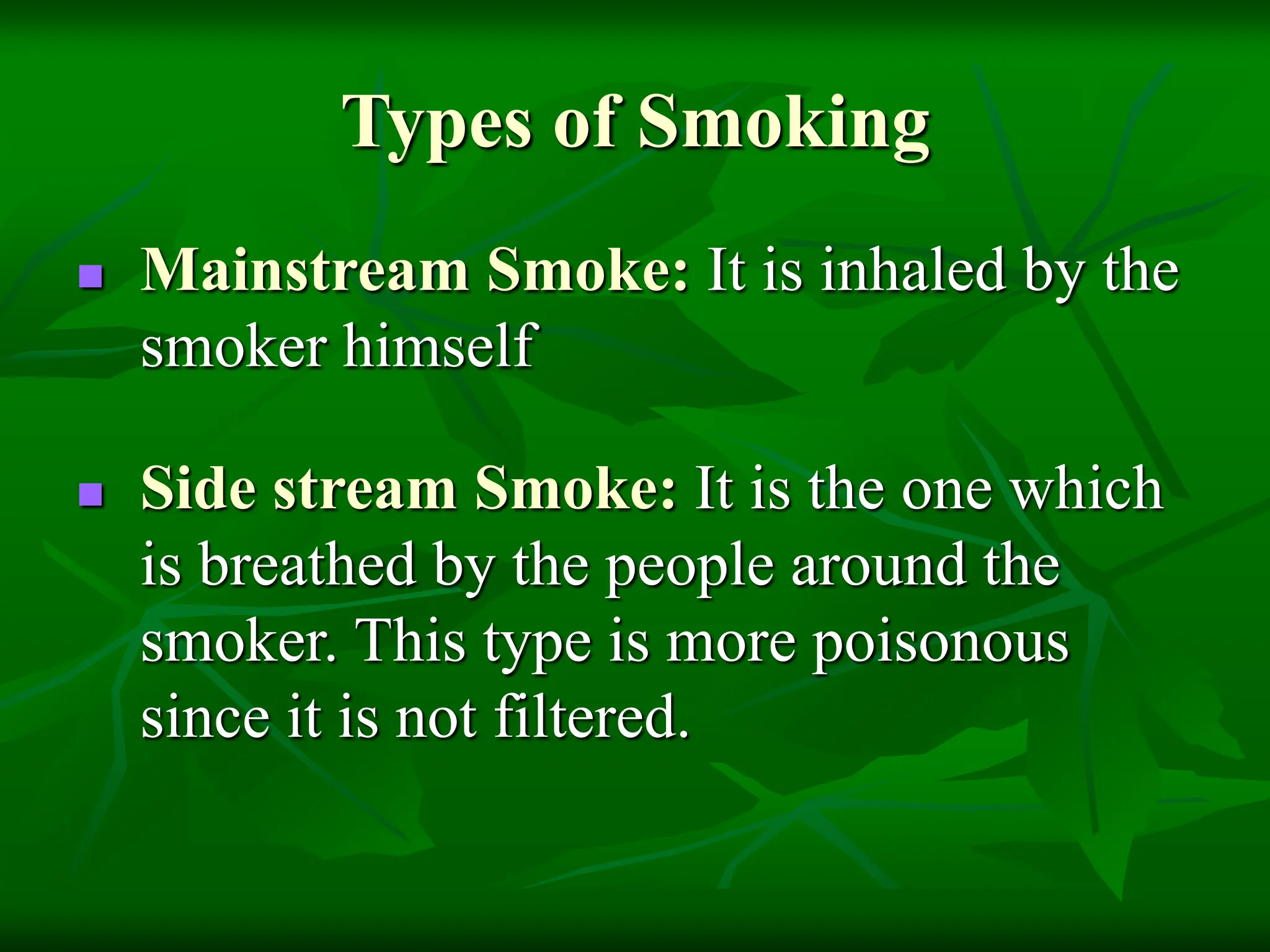 Lecture 17. Smoking.ppt in the word of env | PPT