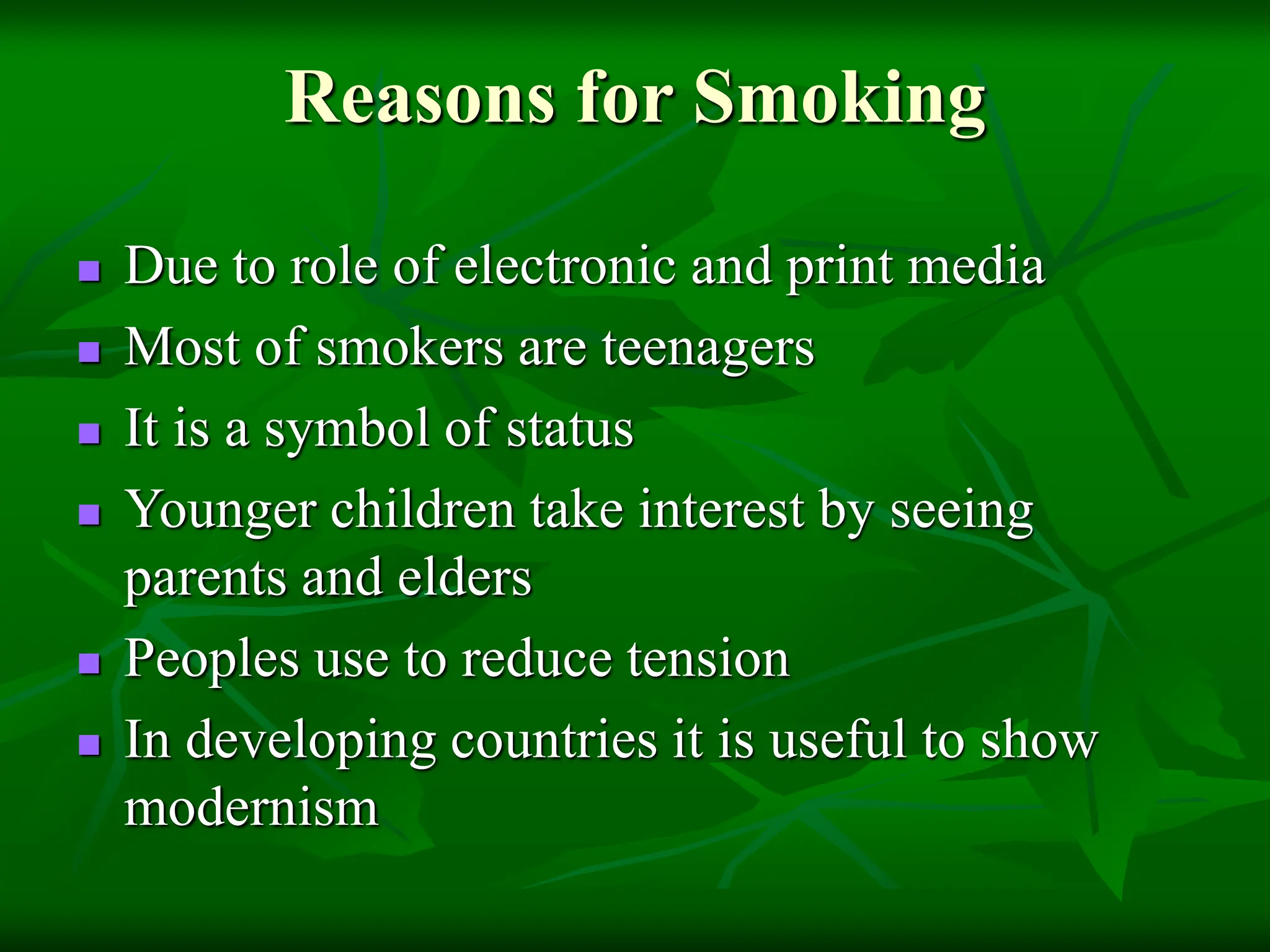 Lecture 17. Smoking.ppt in the word of env | PPT