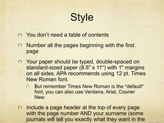 Lecture 17: Elements of an Academic Paper | PPTX