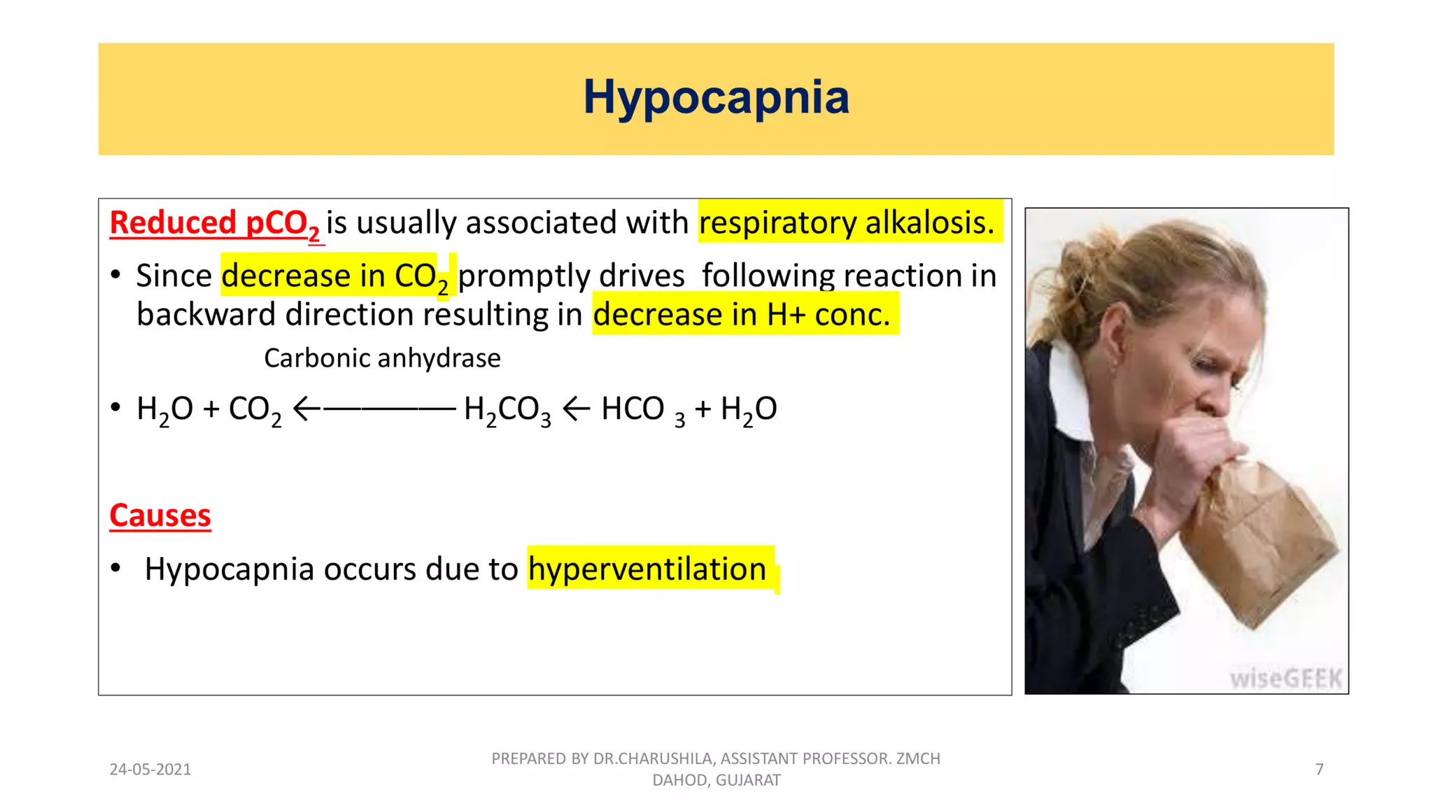 Applied aspect of Physiology : Hypoxia,Hypercapnia, Hypocapnia ...