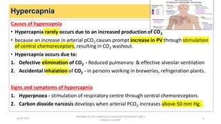 Applied aspect of Physiology : Hypoxia,Hypercapnia, Hypocapnia ...