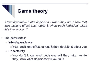 Lecture 17 game theory | PPT