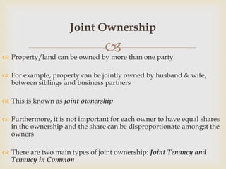 Lecture 17 land law | PPT