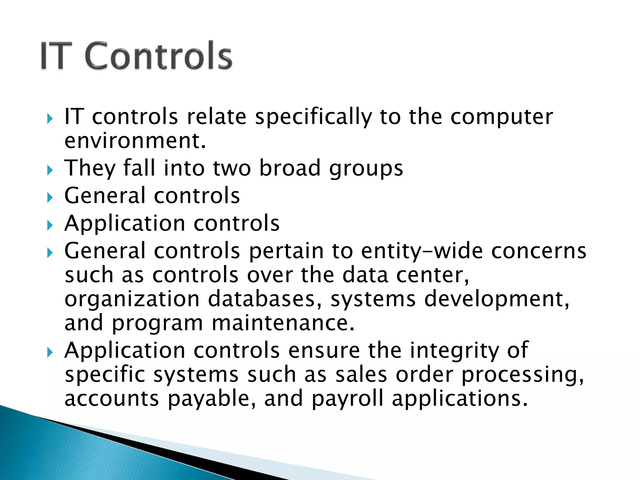 Lecture 17 sas framework internal control - james a. hall book chapter ...