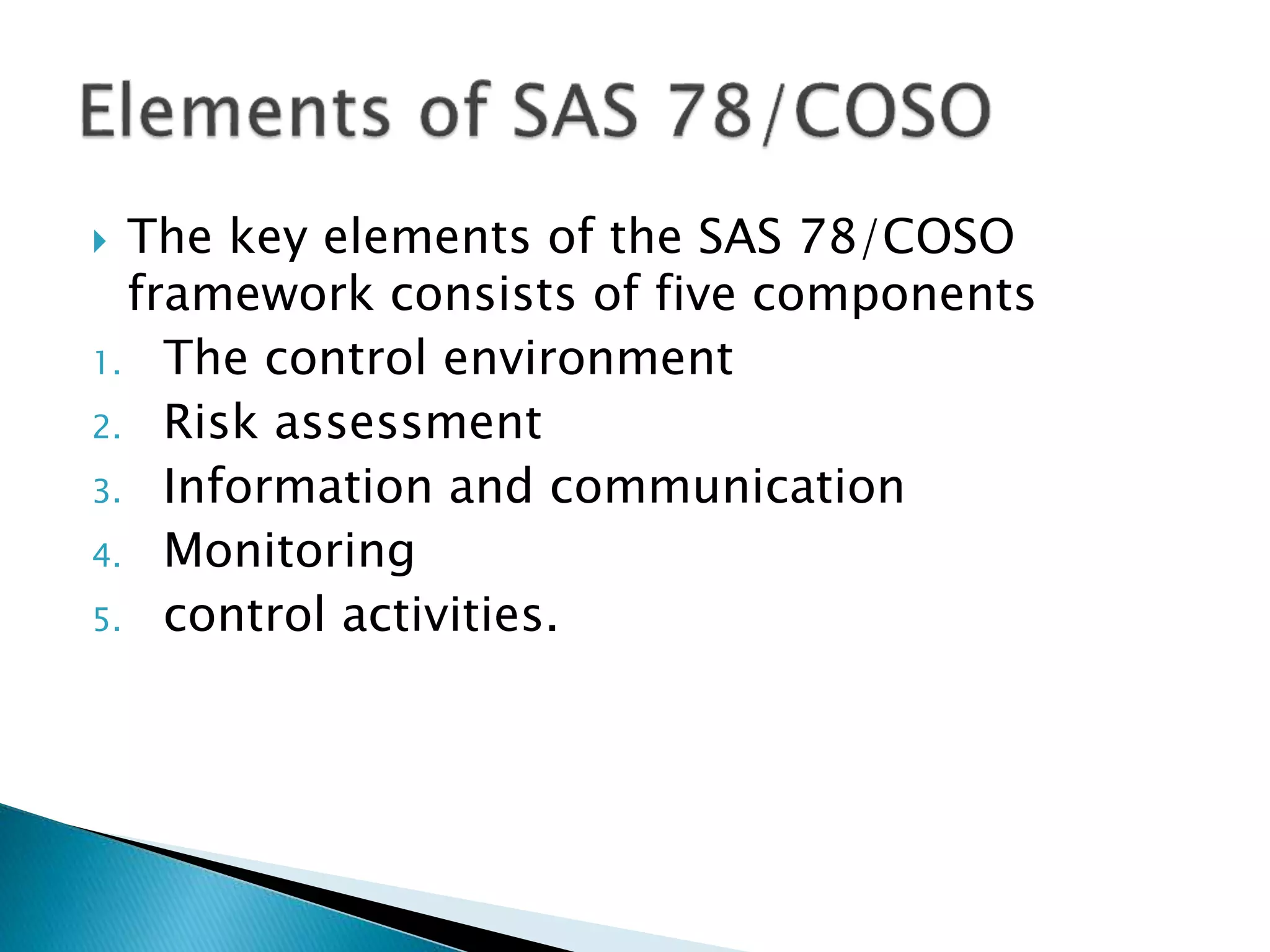 Lecture 17 sas framework internal control - james a. hall book chapter ...