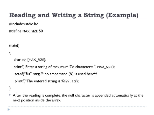 Lecture 17 - Strings | PPT