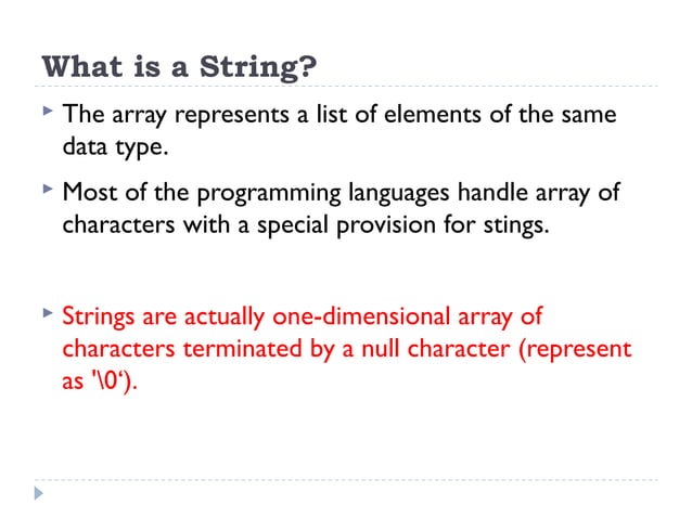 Lecture 17 - Strings | PPT