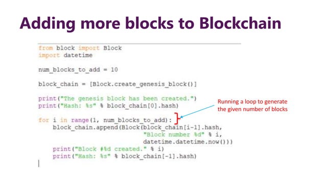 Lecture 17 (Blockchain Implementation using Python).pptx | Programming Languages | Computing