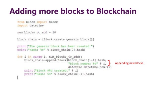 Lecture 17 (Blockchain Implementation using Python).pptx | Programming ...