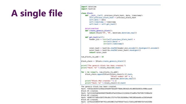 Lecture 17 Blockchain Implementation Using Pythonpptx Programming 1454