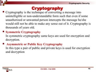 Lecture 17 (Cryptography).pptngrfiigrhjtf | PPT