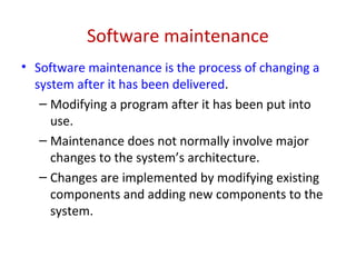 Software Engineering (Requirements Engineering & Software Maintenance ...