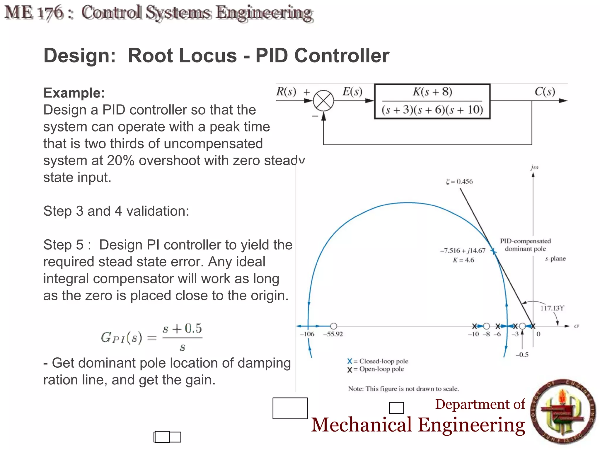 Lecture 17 me 176 (4th) 9 - design via root locus | PDF