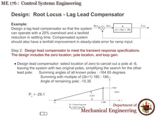Lecture 17 me 176 (4th) 9 - design via root locus | PDF