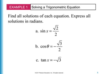 Lecture 17 section 6 5 trig equns | PPT