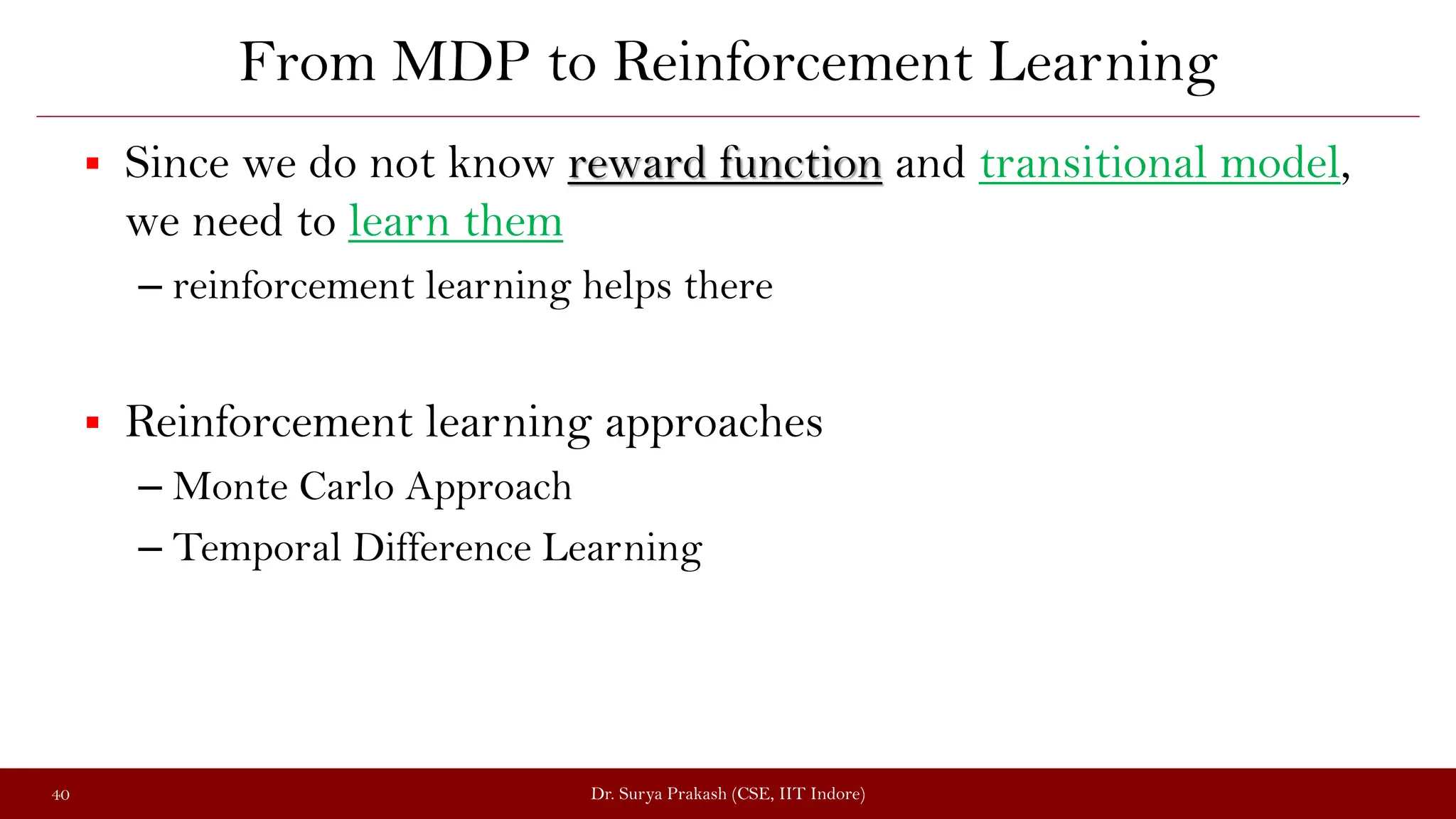 Reinforcement learning Markov principle | PDF