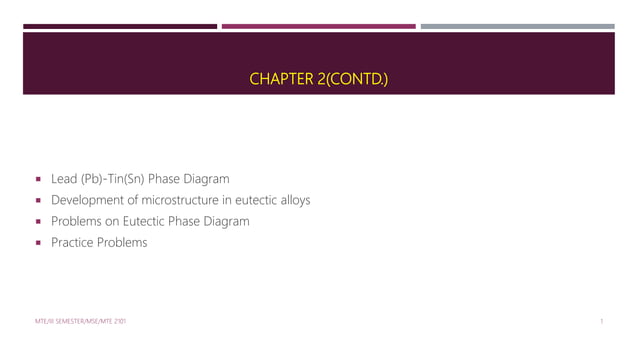 Two Component System:Binary Eutectic Phase Diagram | PPTX | Chemistry ...